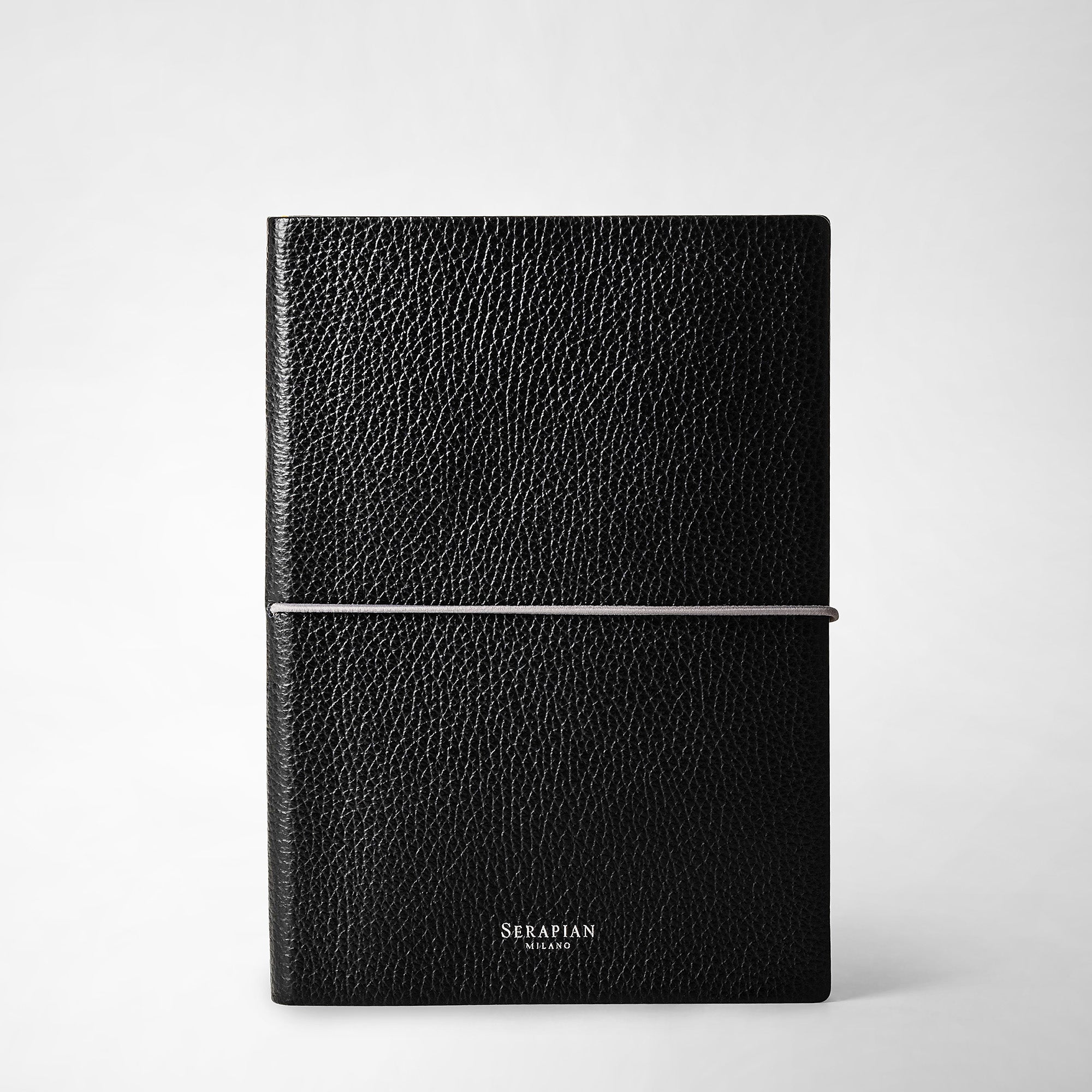 Notebook in cachemire leather black