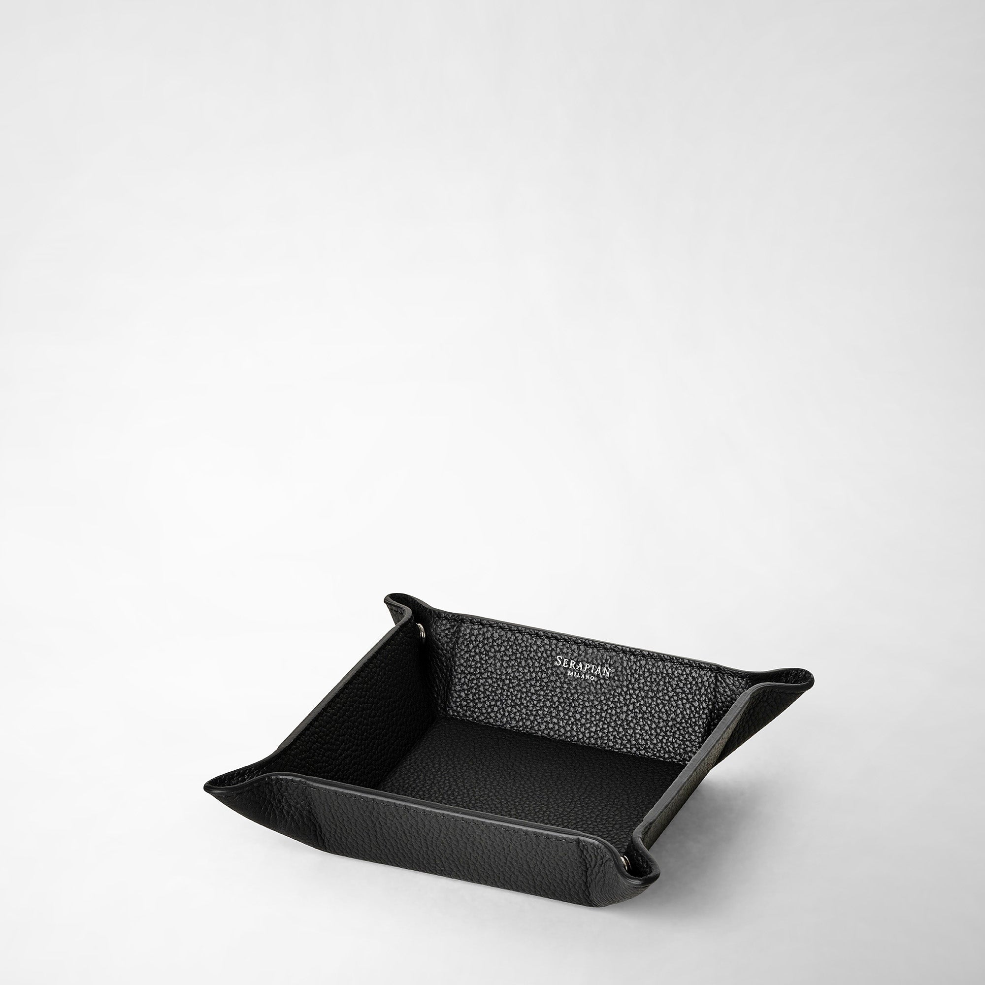 Tidy tray in cachemire leather black