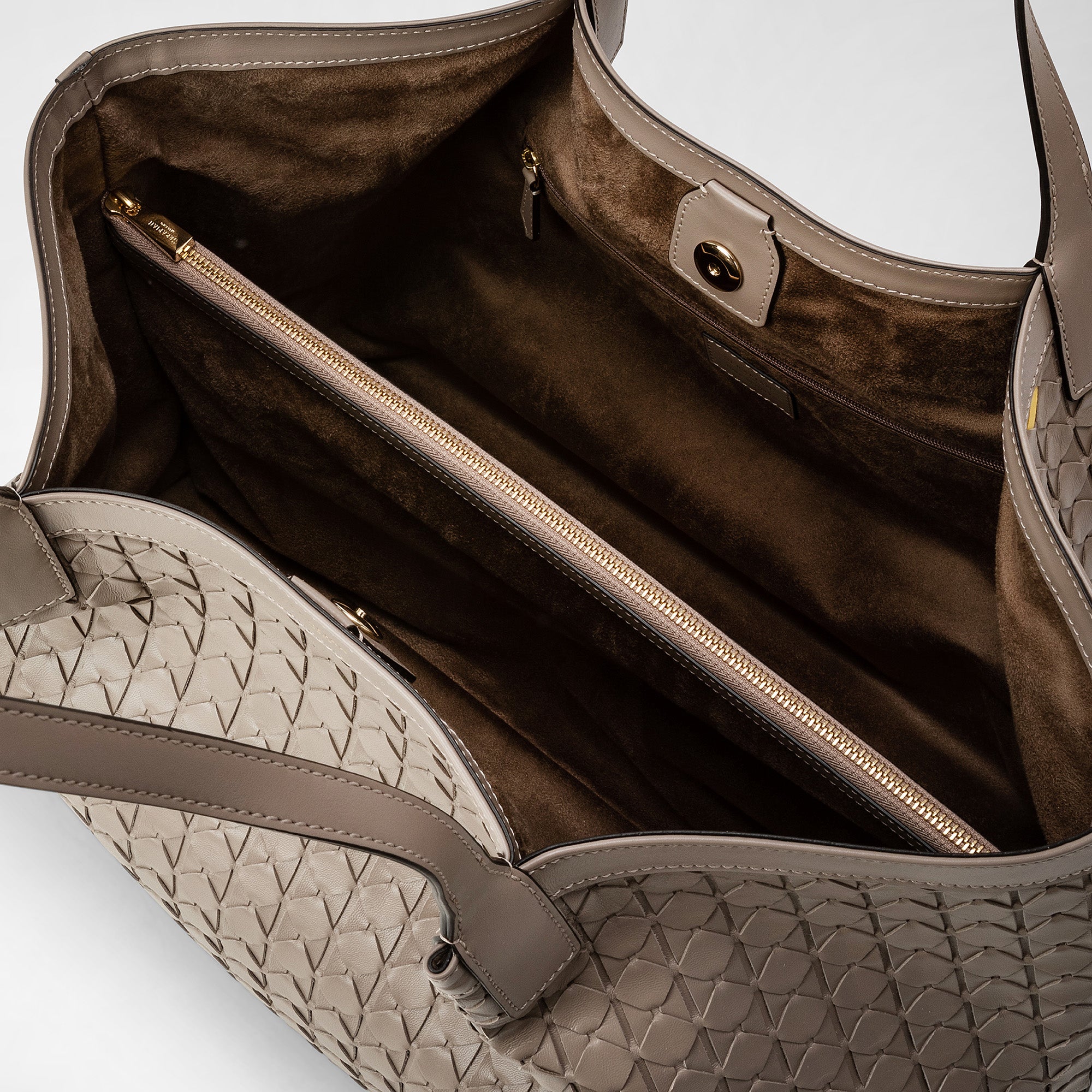 Secret Tote Bag in Sahara Mosaico Nappa